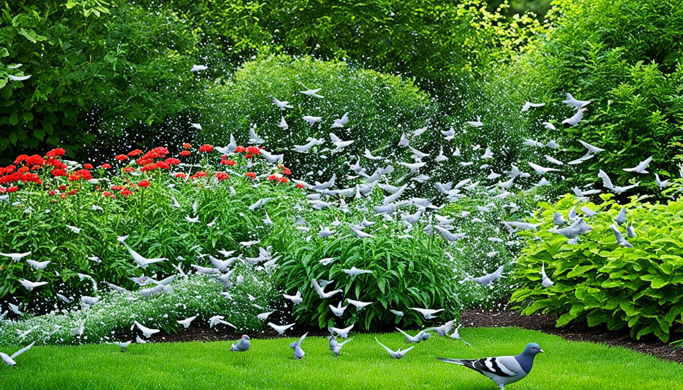 Tauben Im Garten: Fressen